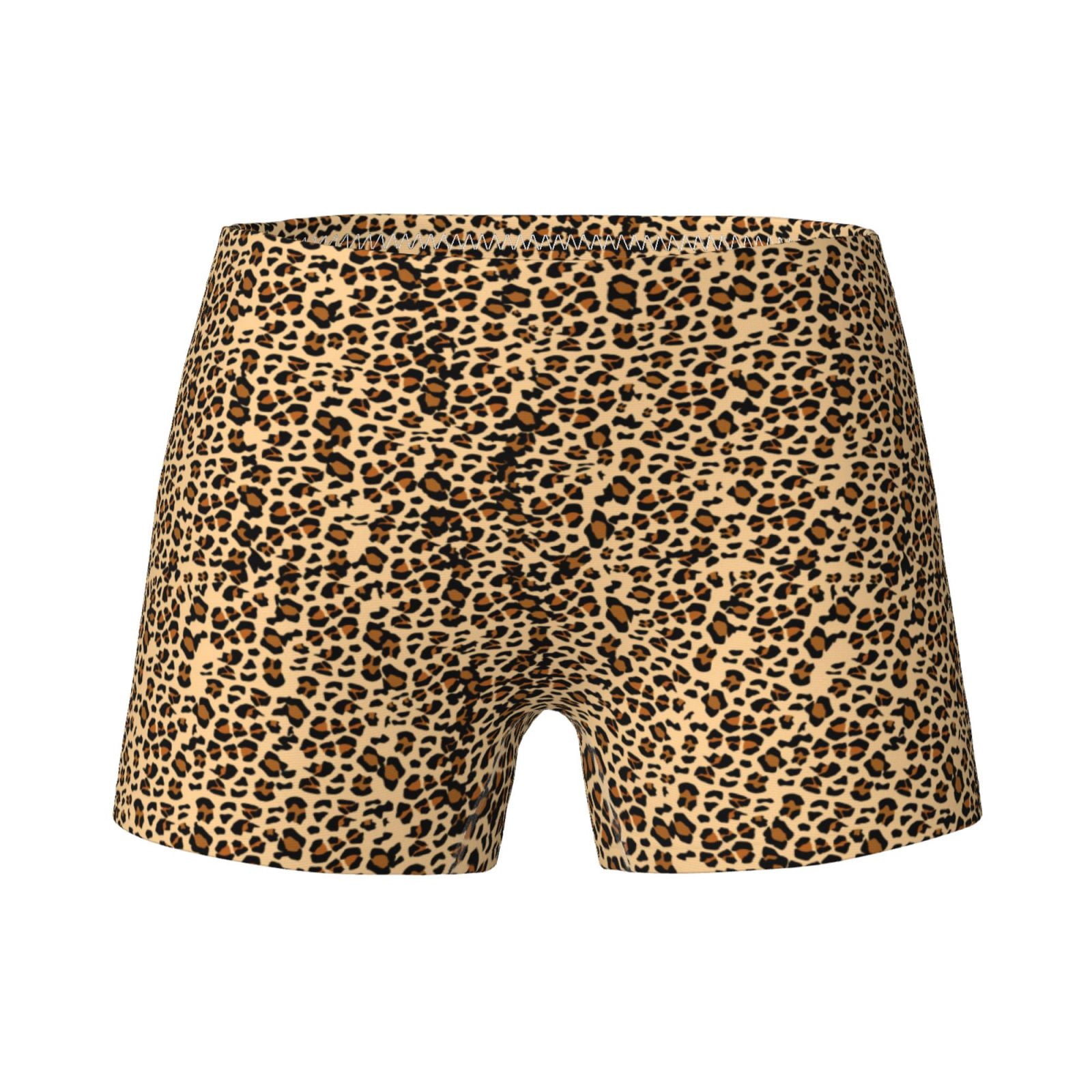 Teen Girls Underwear - Leopard print brown Soft Cotton Boxer Briefs ...