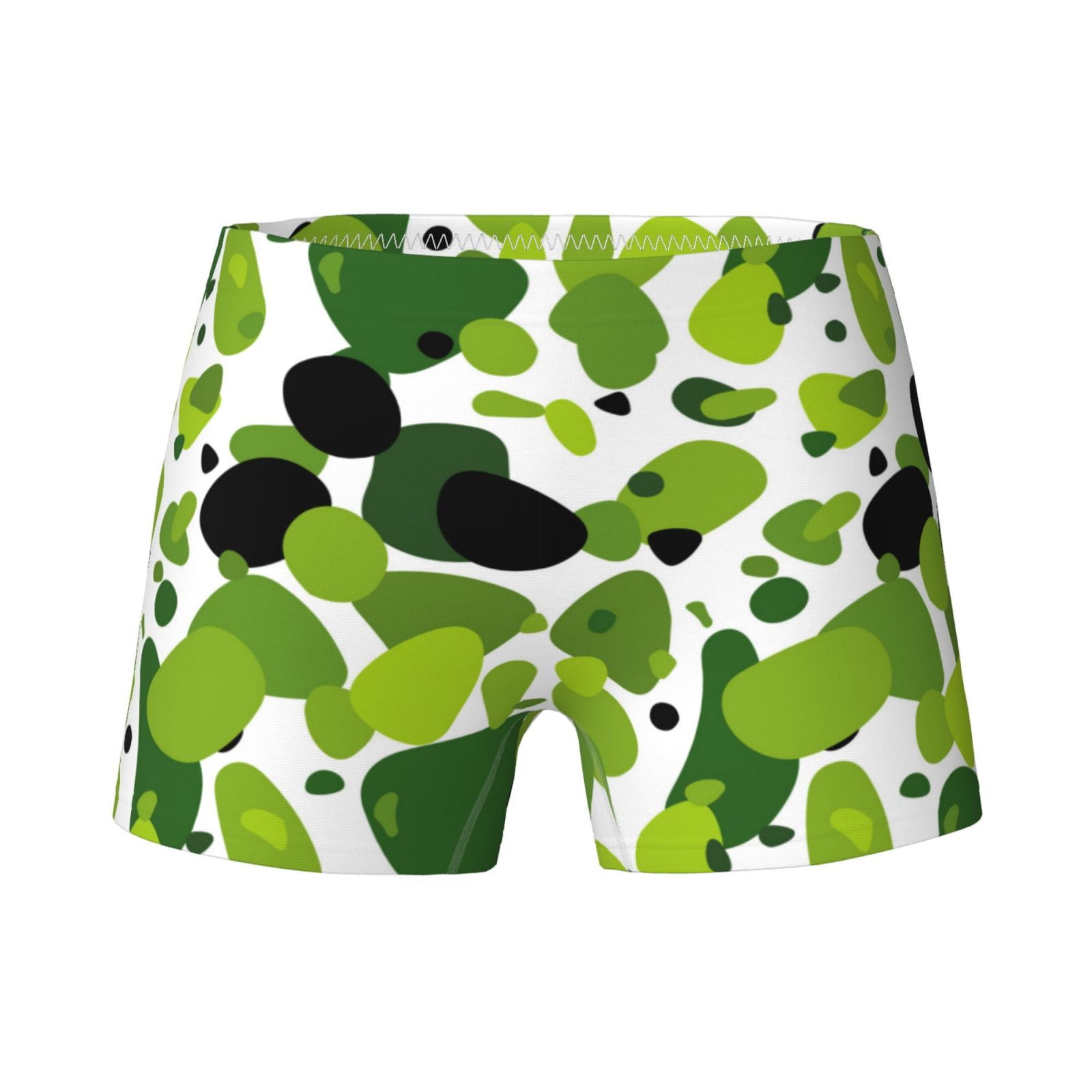 Teen Girls Underwear - Light Green spots Soft Cotton Boxer Briefs ...