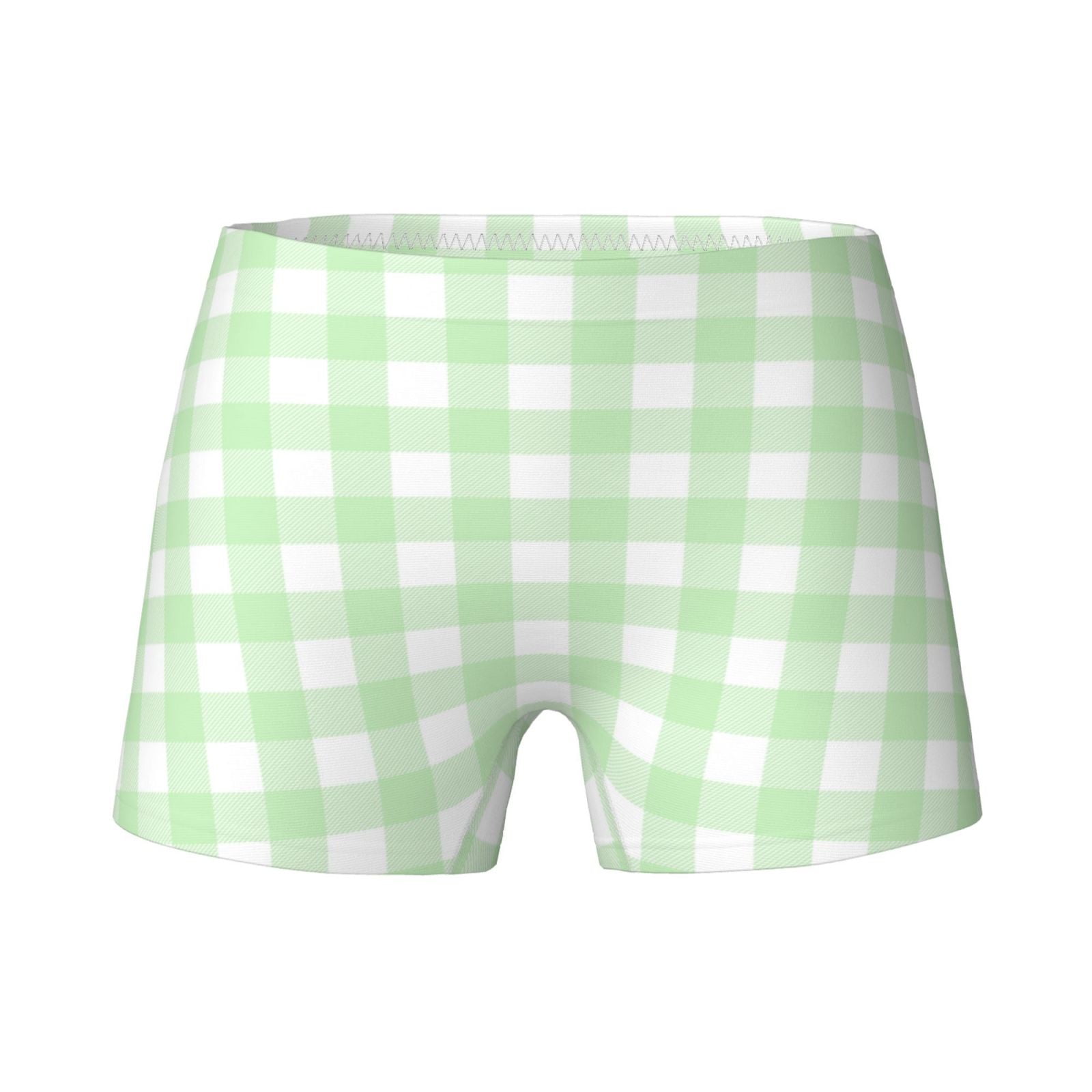 Teen Girls Underwear - Light green plaids Checkered Soft Cotton Boxer ...