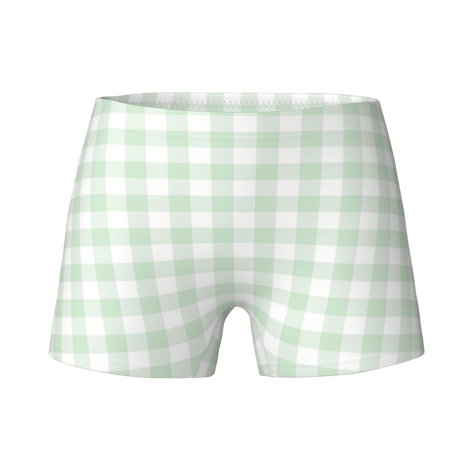 Teen Girls Underwear - Light green white Checkered Soft Cotton Boxer ...