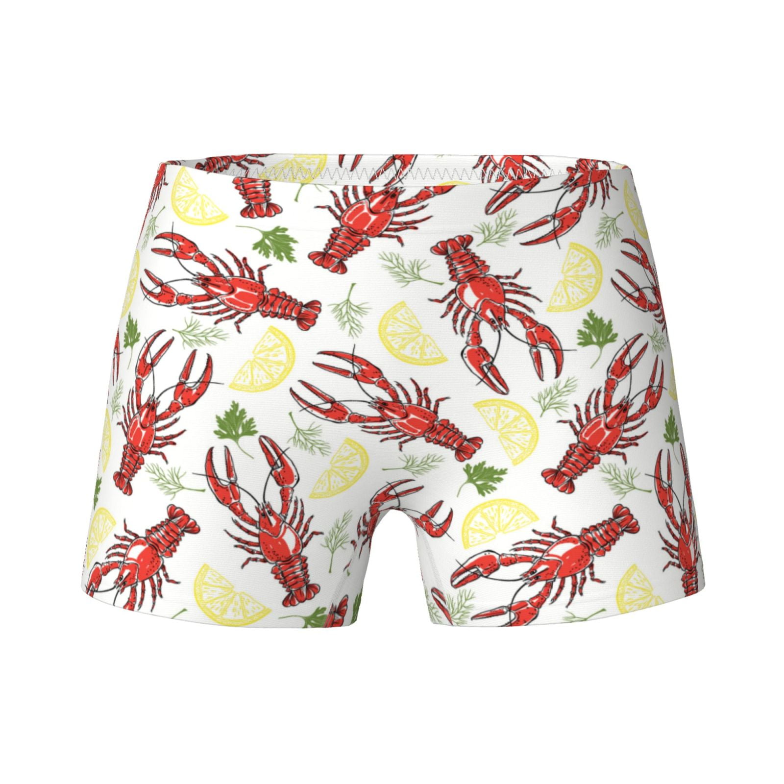 Teen Girls Underwear - Lobster Cilantro Lemon Soft Cotton Boxer Briefs ...