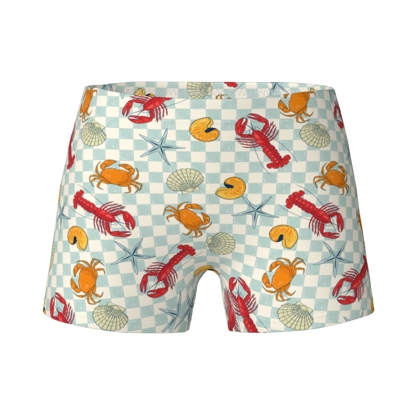 Teen Girls Underwear - Lobster Sea Shell Soft Cotton Boxer Briefs ...
