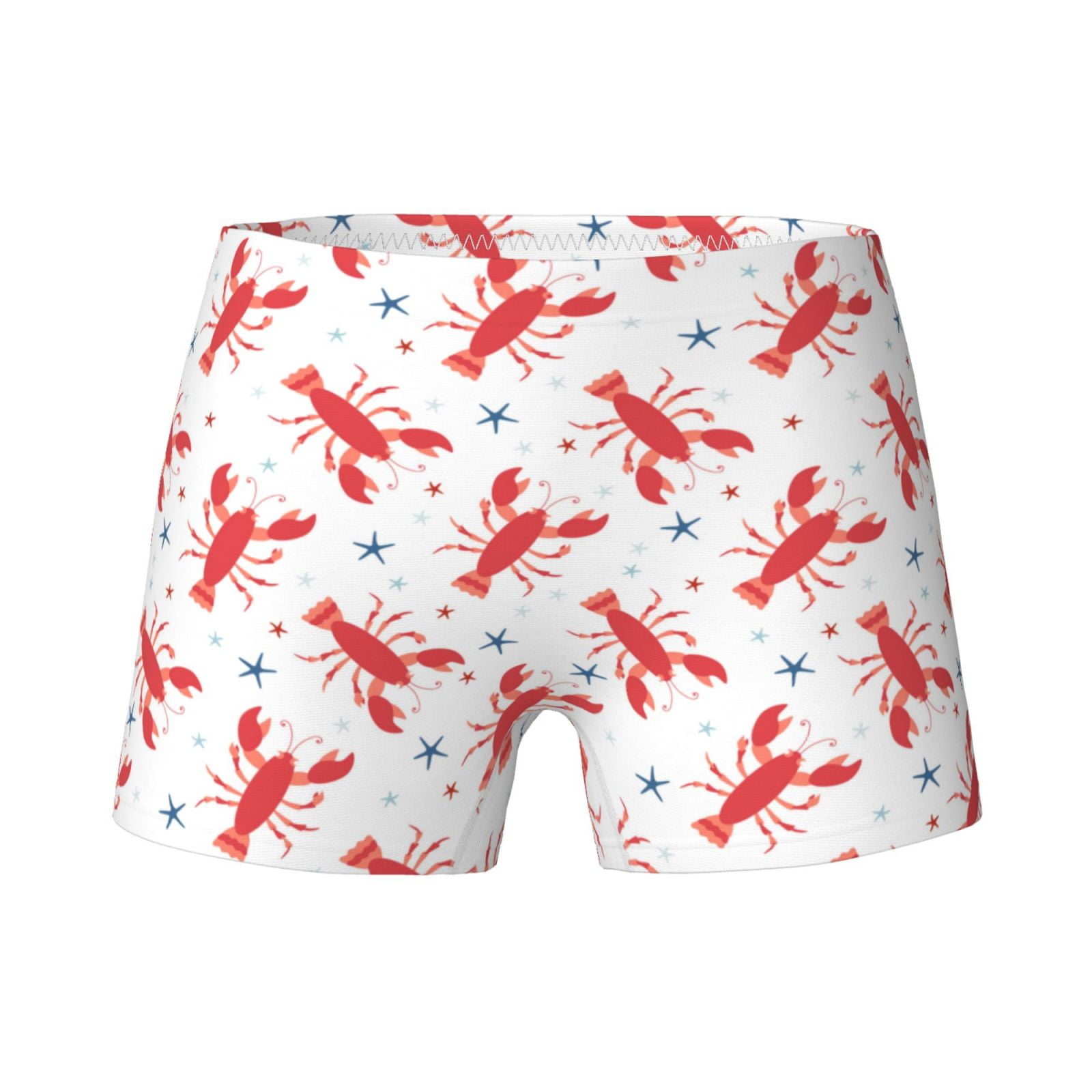 Teen Girls Underwear - Lobsters And Sea Stars Soft Cotton Boxer Briefs ...