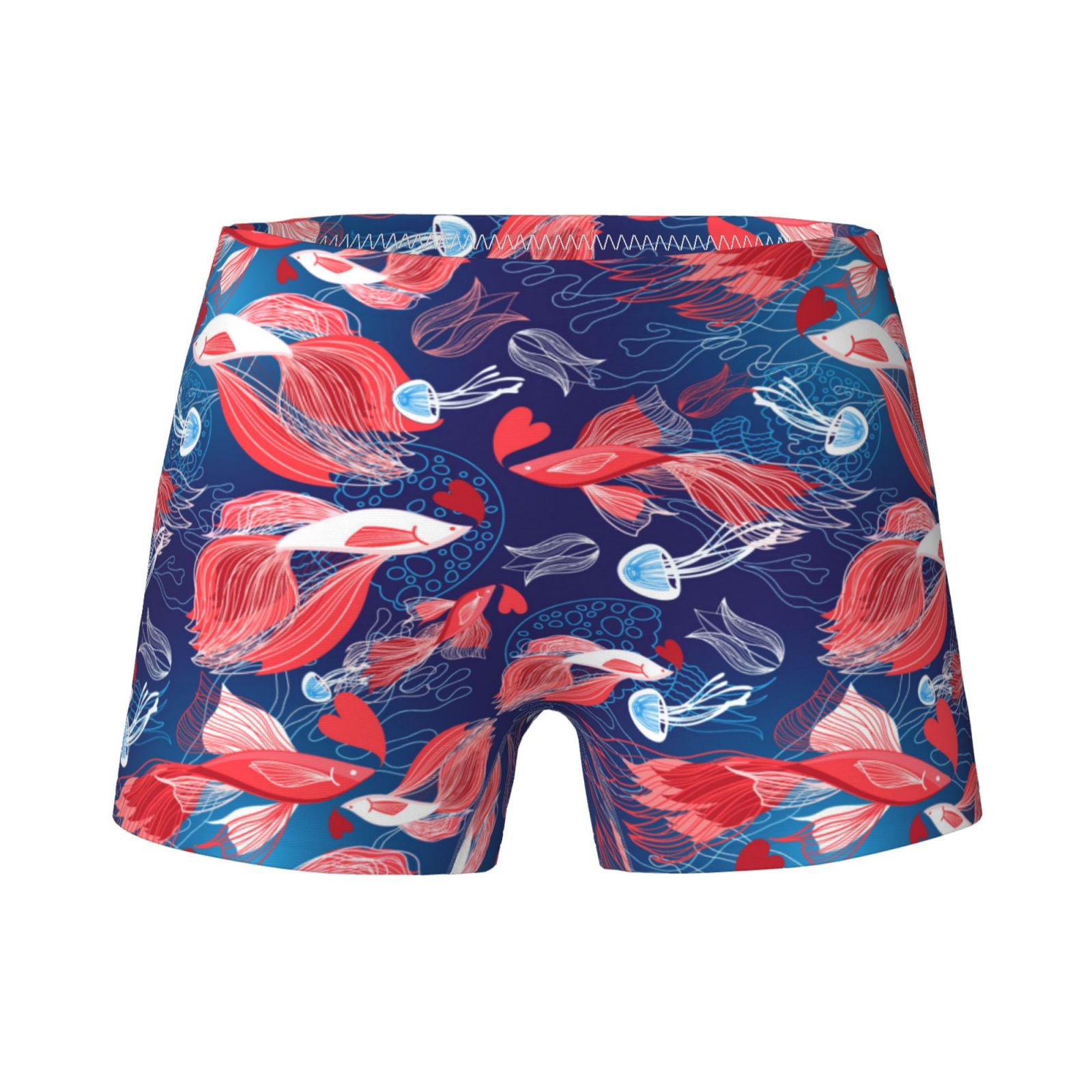 Teen Girls Underwear - Lovers Red Fish Jellyfish Soft Cotton Boxer ...