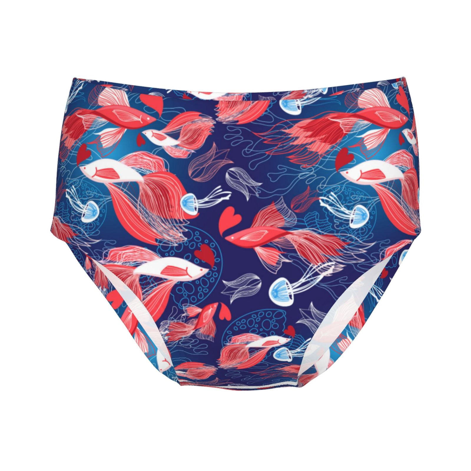 Teen Girls Underwear - Lovers Red Fish Jellyfish Soft Cotton Briefs ...