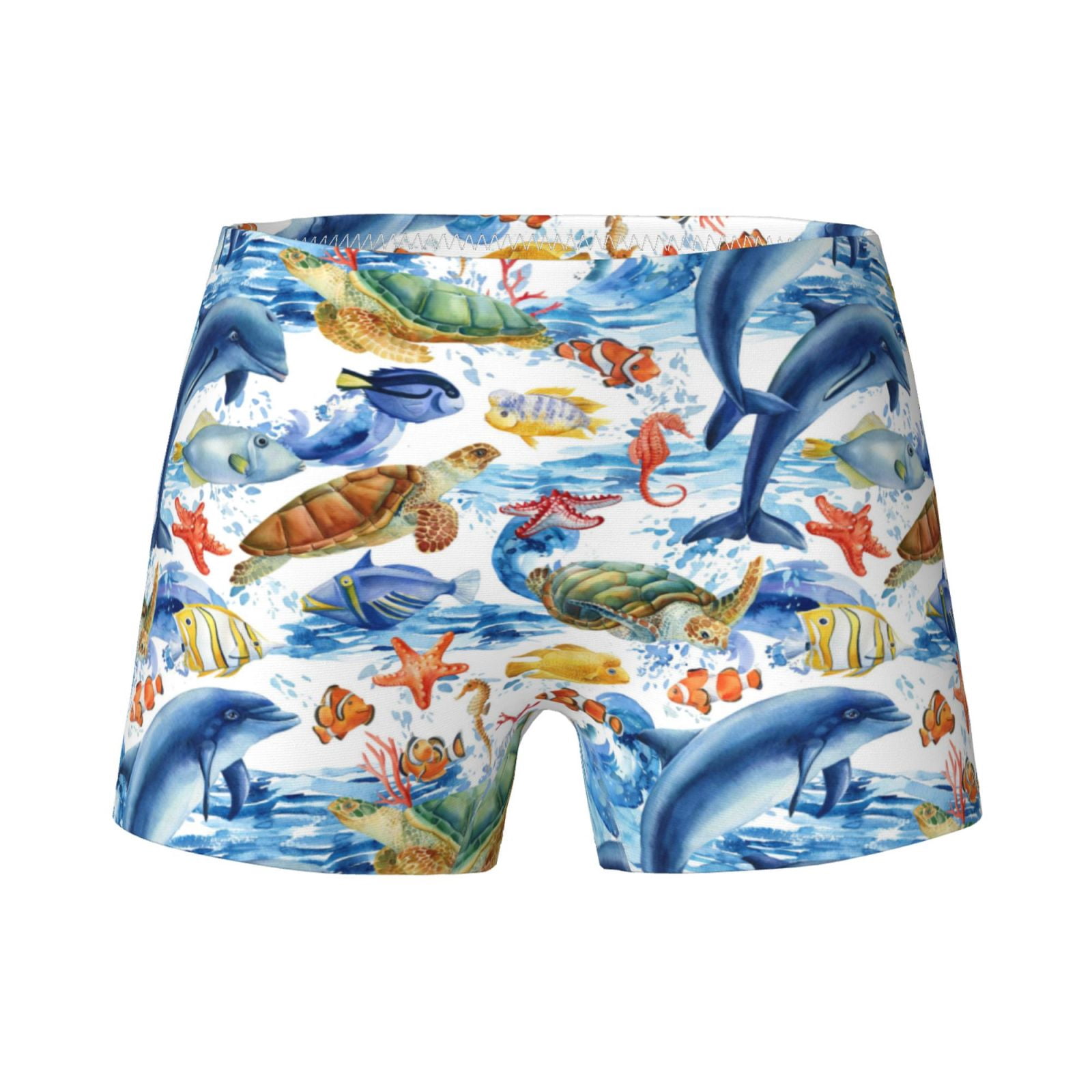 Teen Girls Underwear - Marine Animals Soft Cotton Boxer Briefs Panties ...