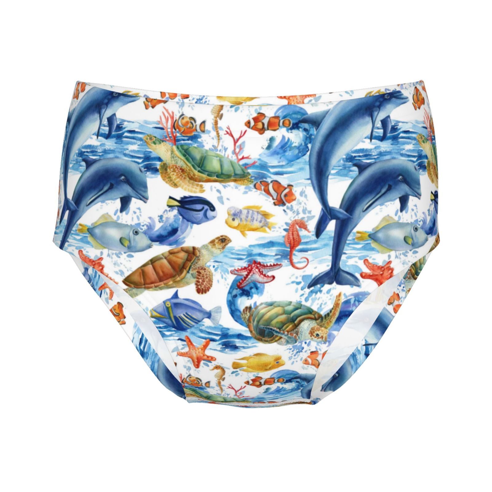 Teen Girls Underwear - Marine Animals Soft Cotton Briefs Panties for ...
