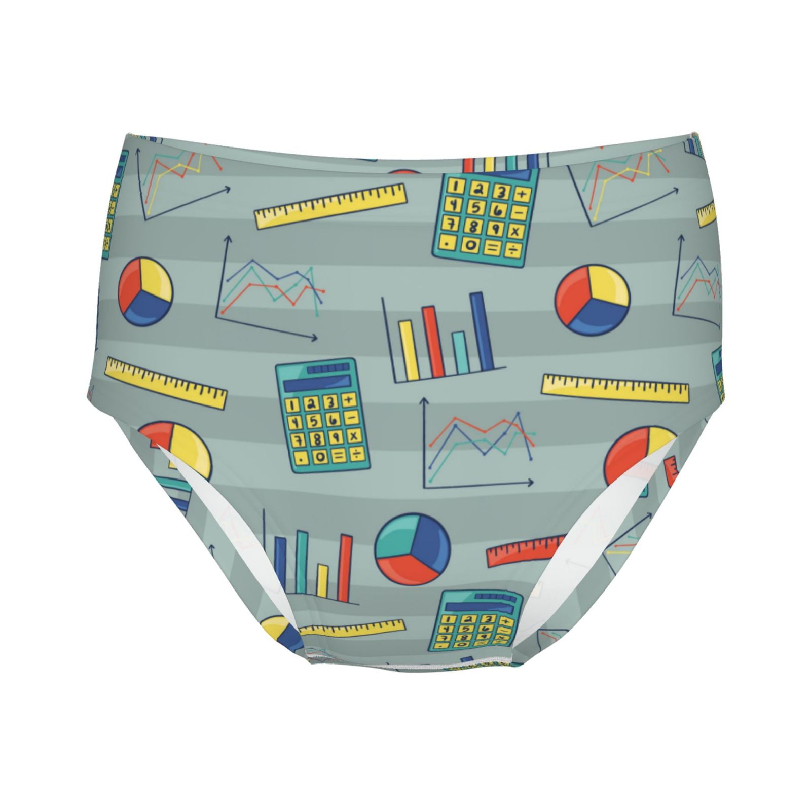Teen Girls Underwear - Math Print ruler calculator Soft Cotton Briefs ...