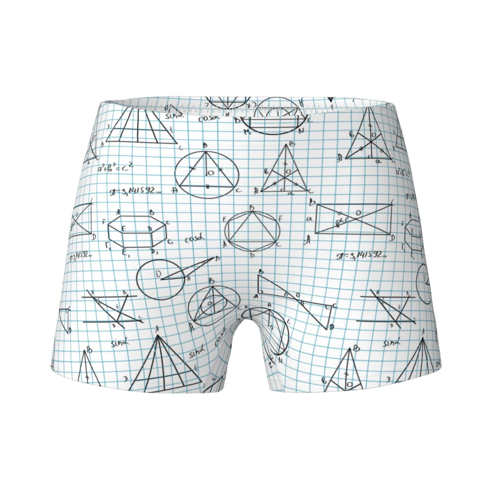 Teen Girls Underwear - Math equation Print Soft Cotton Boxer Briefs Panties for Teens Panty ...