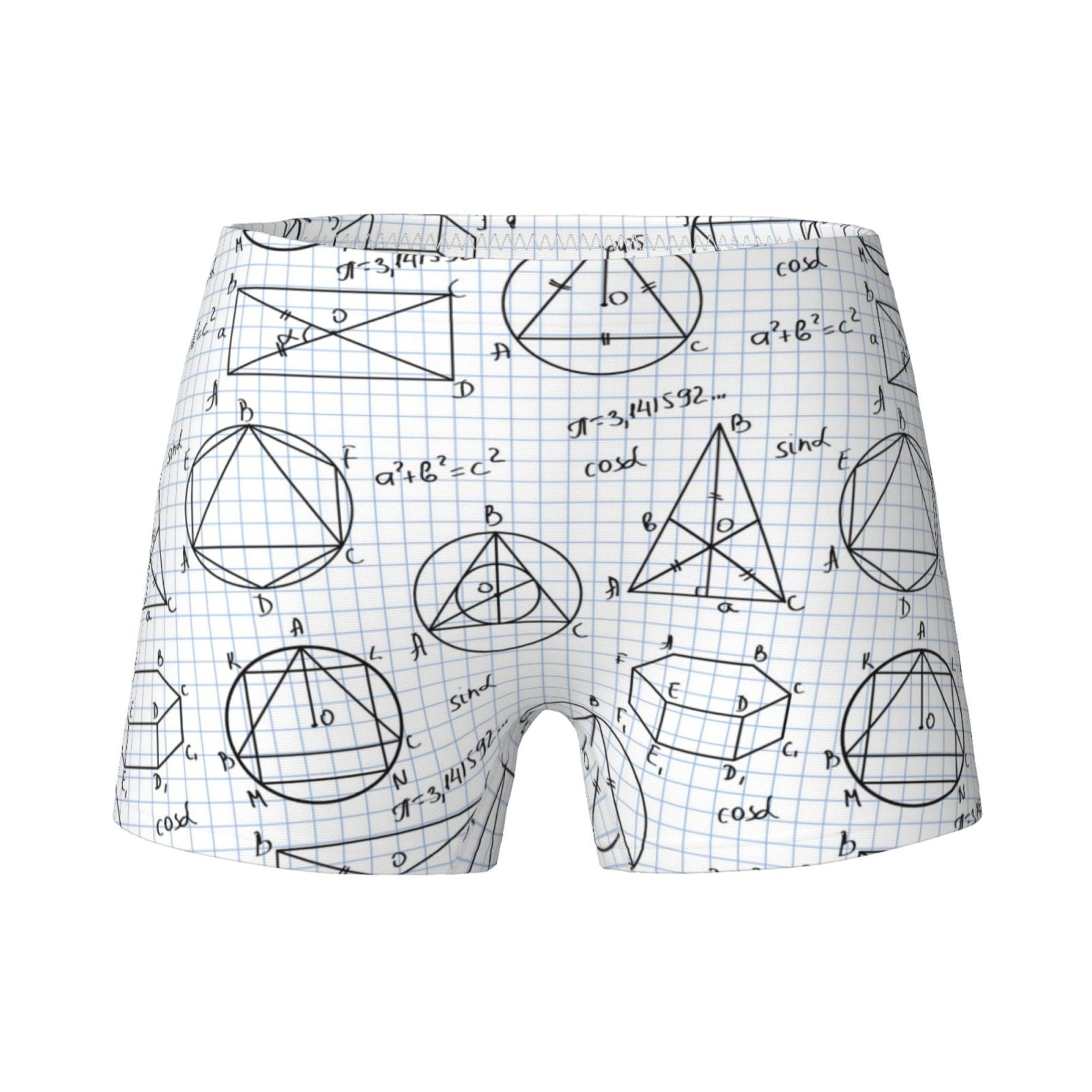 Teen Girls Underwear - Math formula Print Soft Cotton Boxer Briefs ...