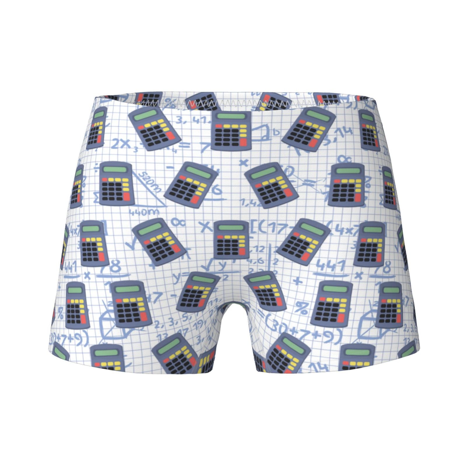 Teen Girls Underwear - Math number Print calculator Soft Cotton Boxer ...
