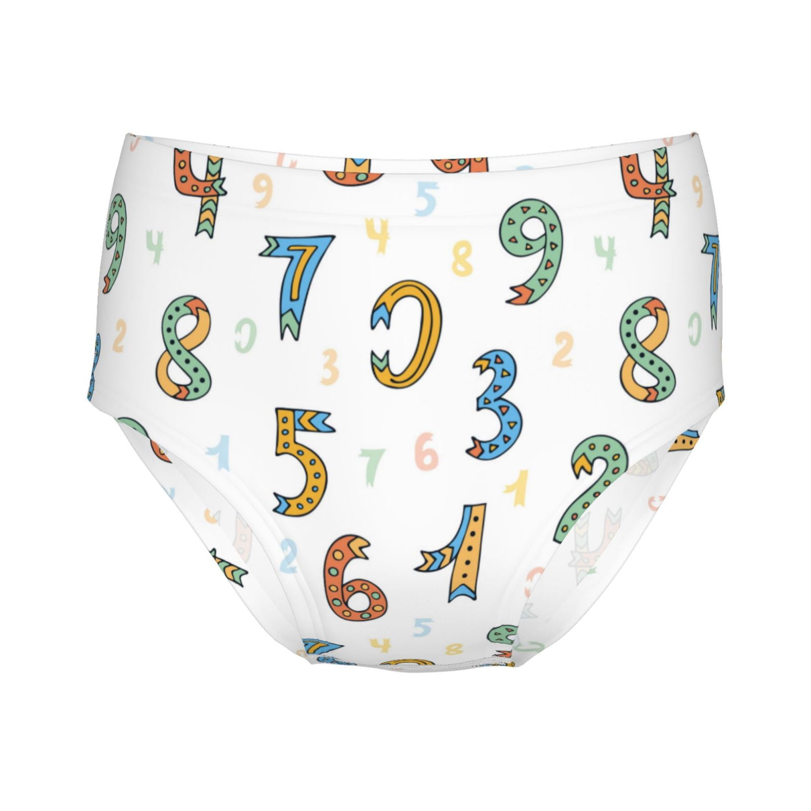 Teen Girls Underwear - Math number Print cartoon Soft Cotton Briefs ...