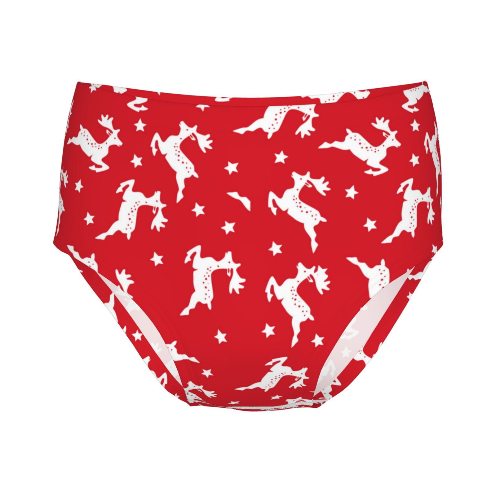 Teen Girls Underwear - Minimalist Cute Deer Red White Soft Cotton ...