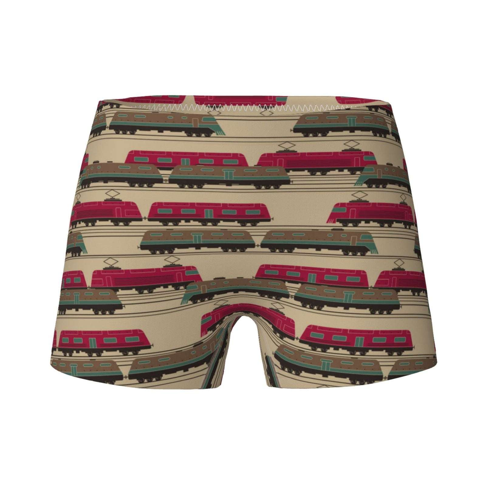 Teen Girls Underwear - Modern Train Pattern Soft Cotton Boxer Briefs ...