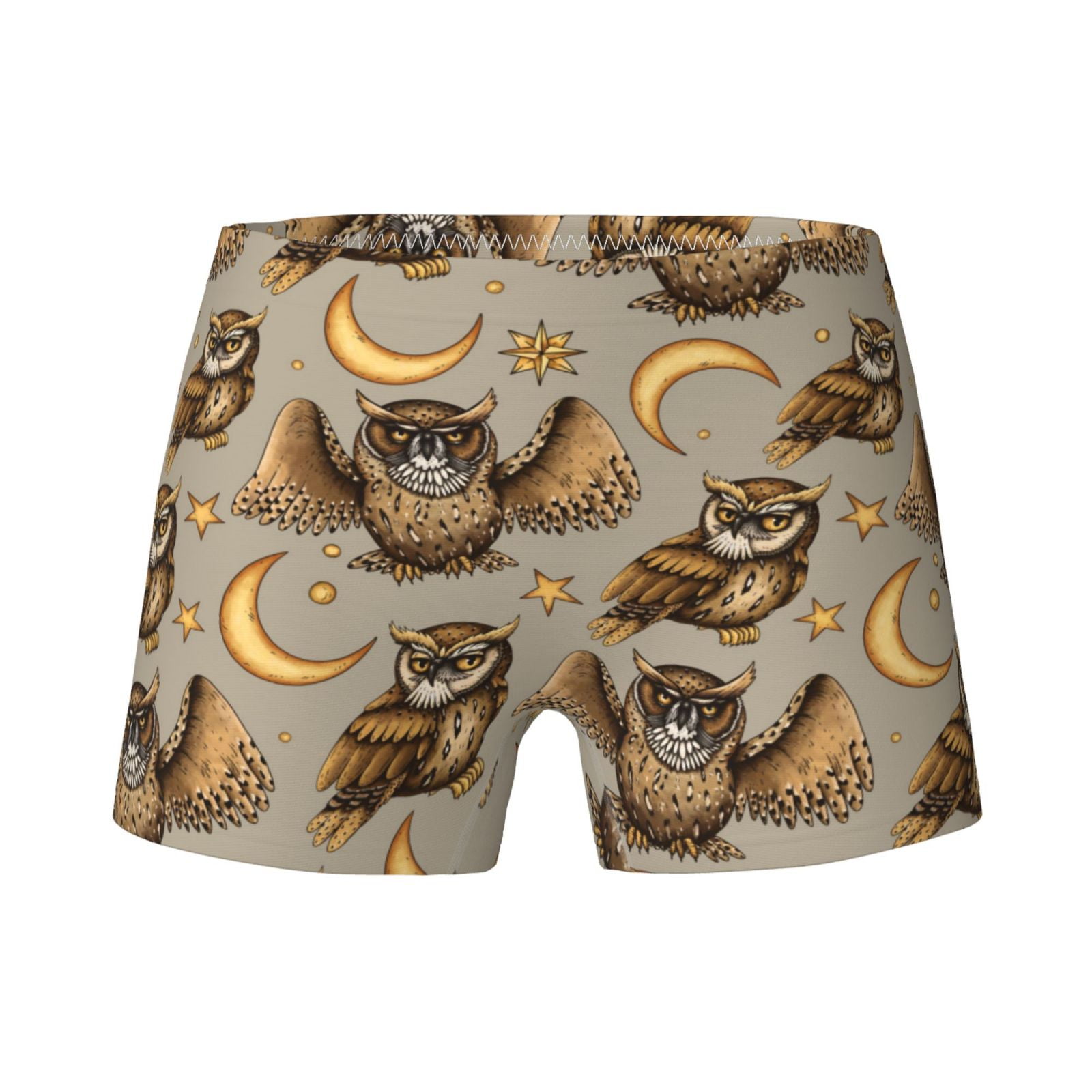 Teen Girls Underwear - Moon Stars Owls Soft Cotton Boxer Briefs Panties ...