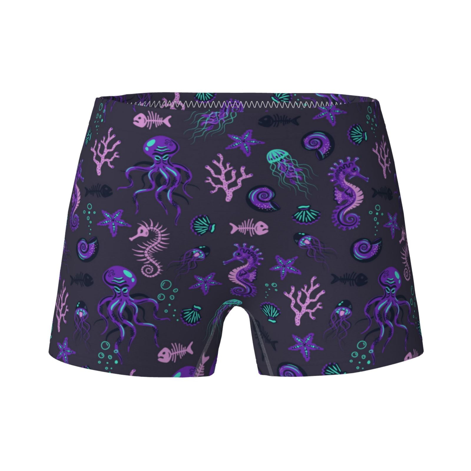 Teen Girls Underwear - Octopus Seahorse Jellyfish Purple Soft Cotton ...