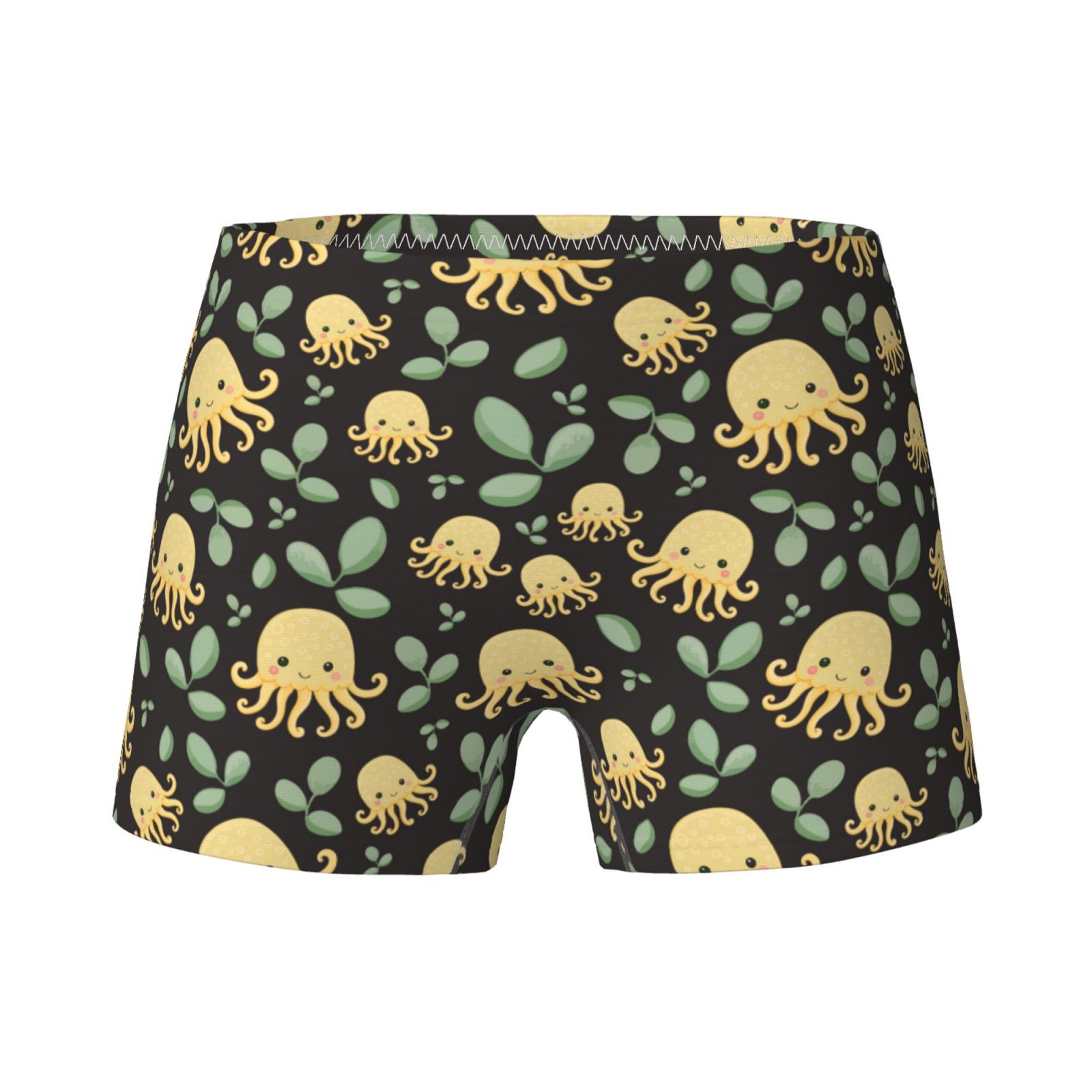 Teen Girls Underwear - Octopuses And Leaves Soft Cotton Boxer Briefs ...