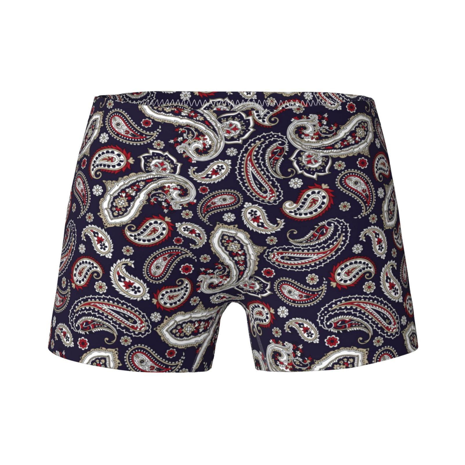 Teen Girls Underwear - Paisley Pattern No.9069 Soft Cotton Boxer Briefs ...