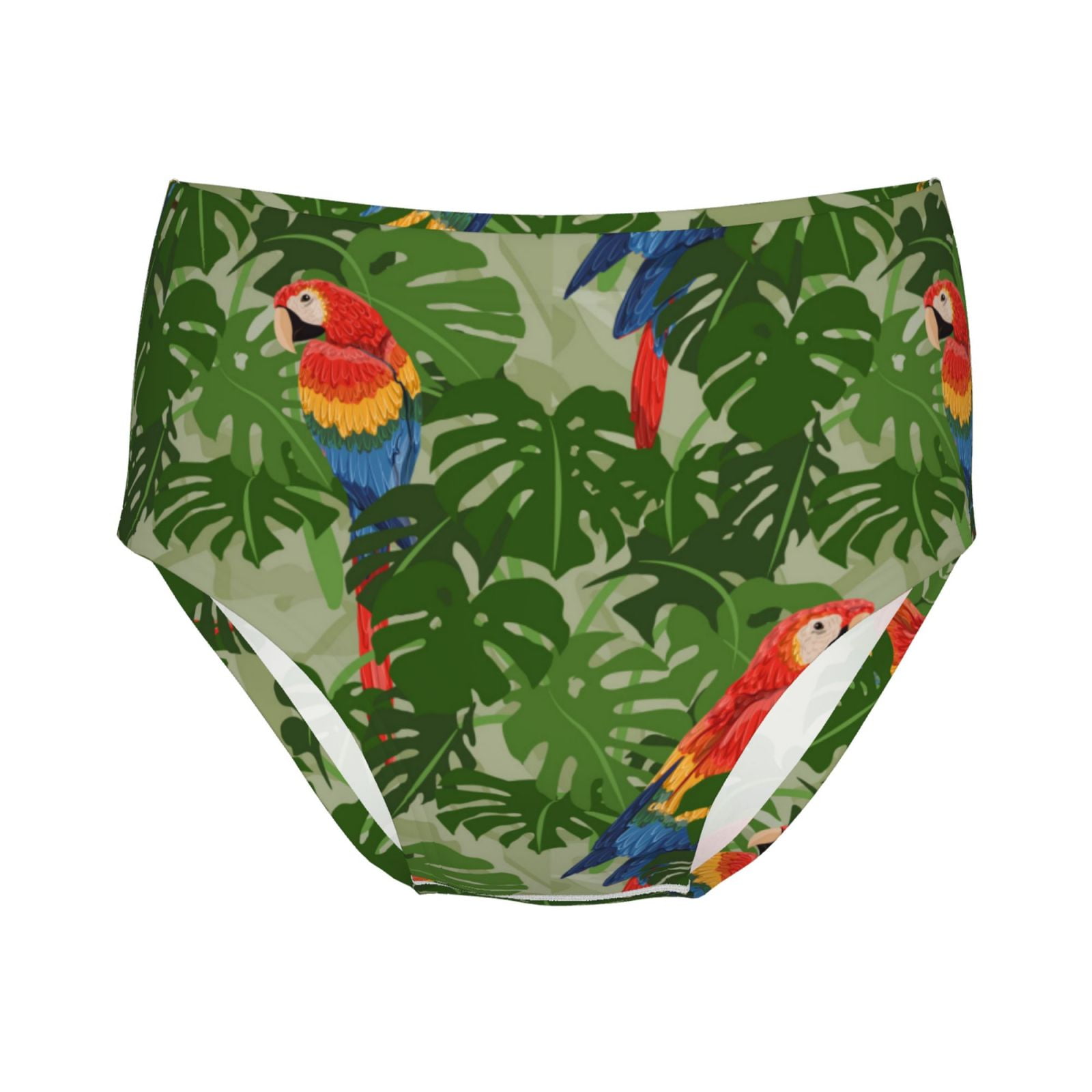 Teen Girls Underwear - Parrots And Tropical Leaves Soft Cotton Briefs ...