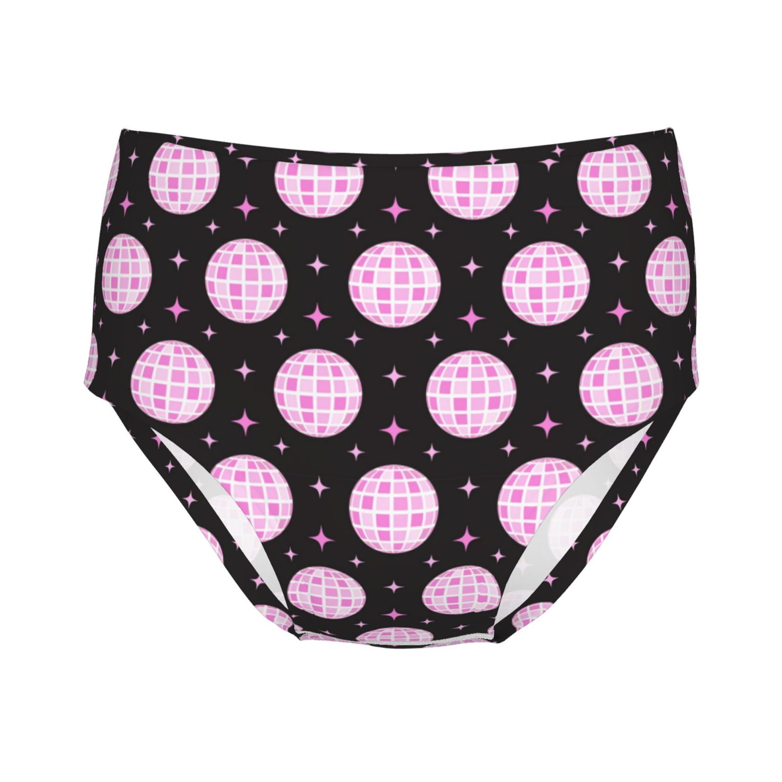 Teen Girls Underwear - Pink Groovy Disco Ball Soft Cotton Briefs ...