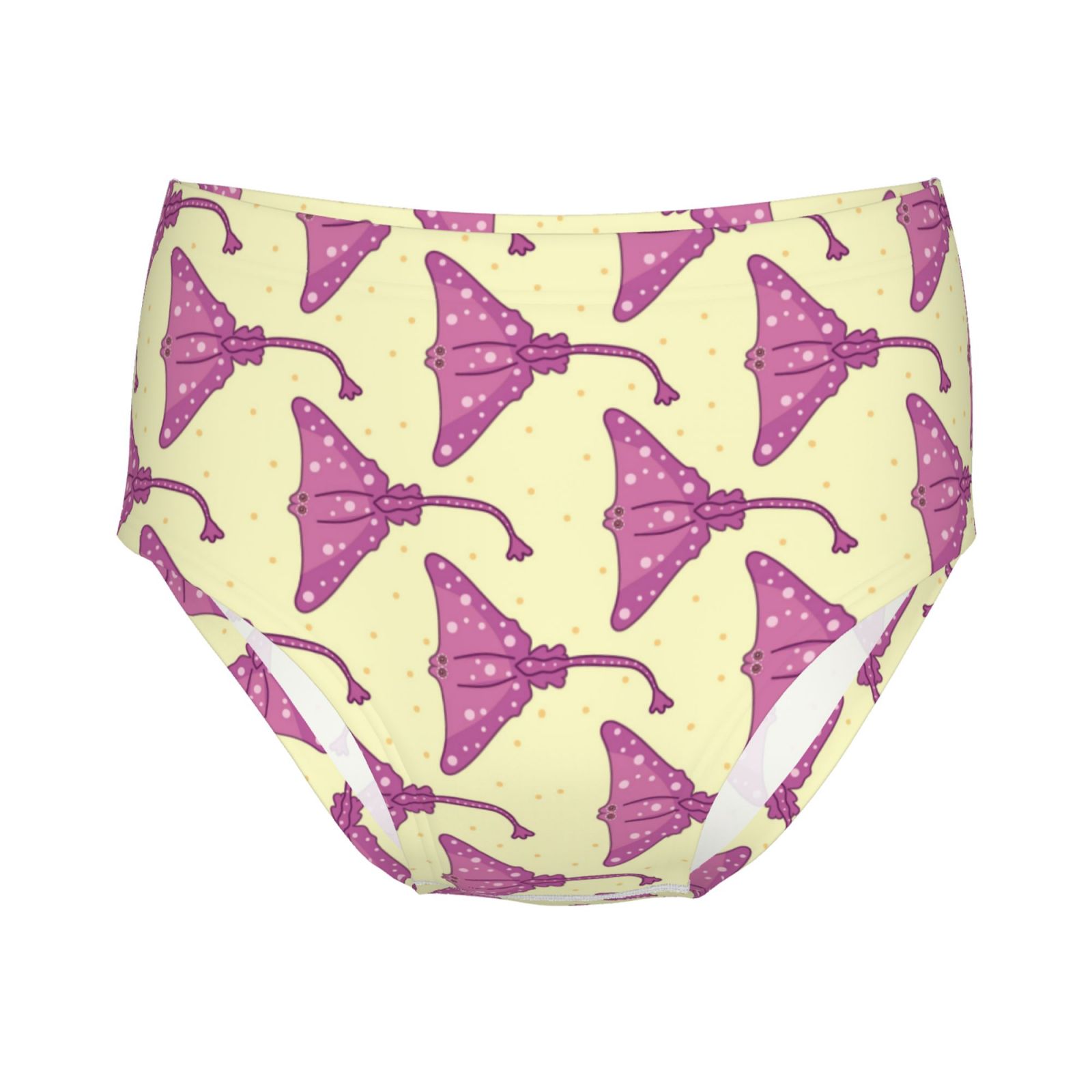 Teen Girls Underwear - Pink Stingray fish yellow Soft Cotton Briefs ...