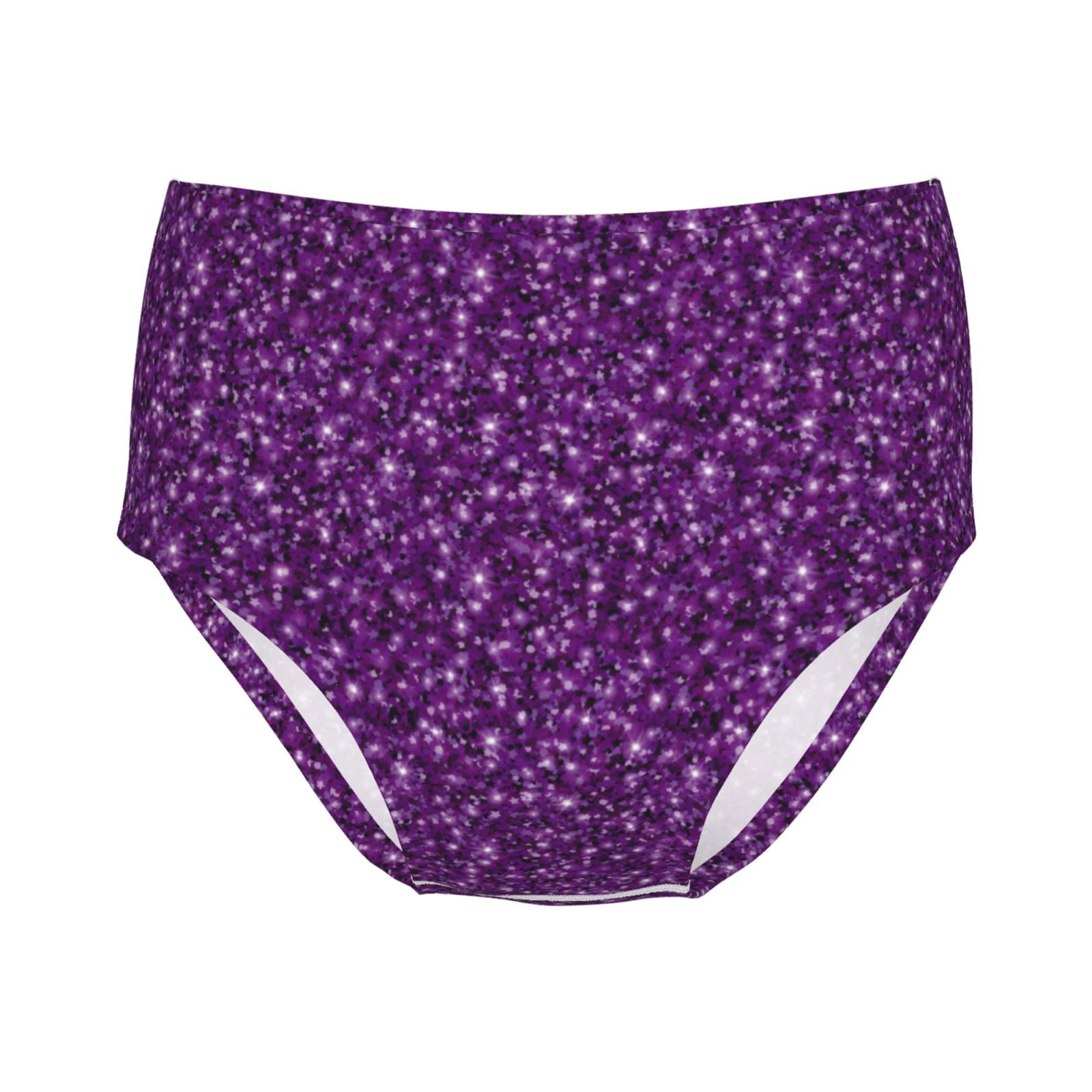 Teen Girls Underwear - Purple Glitter Lightning Soft Cotton Briefs Panties for Teens Breathable ...