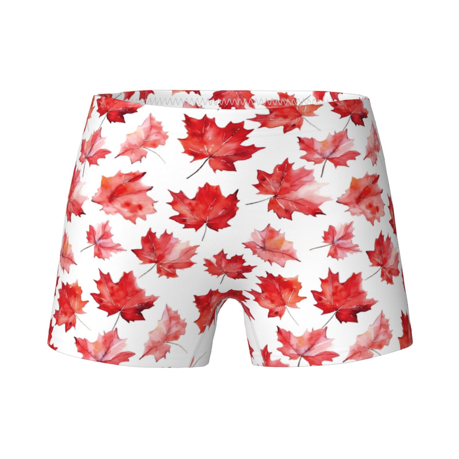 Teen Girls Underwear - Realistic Maple Leaf Soft Cotton Boxer Briefs ...