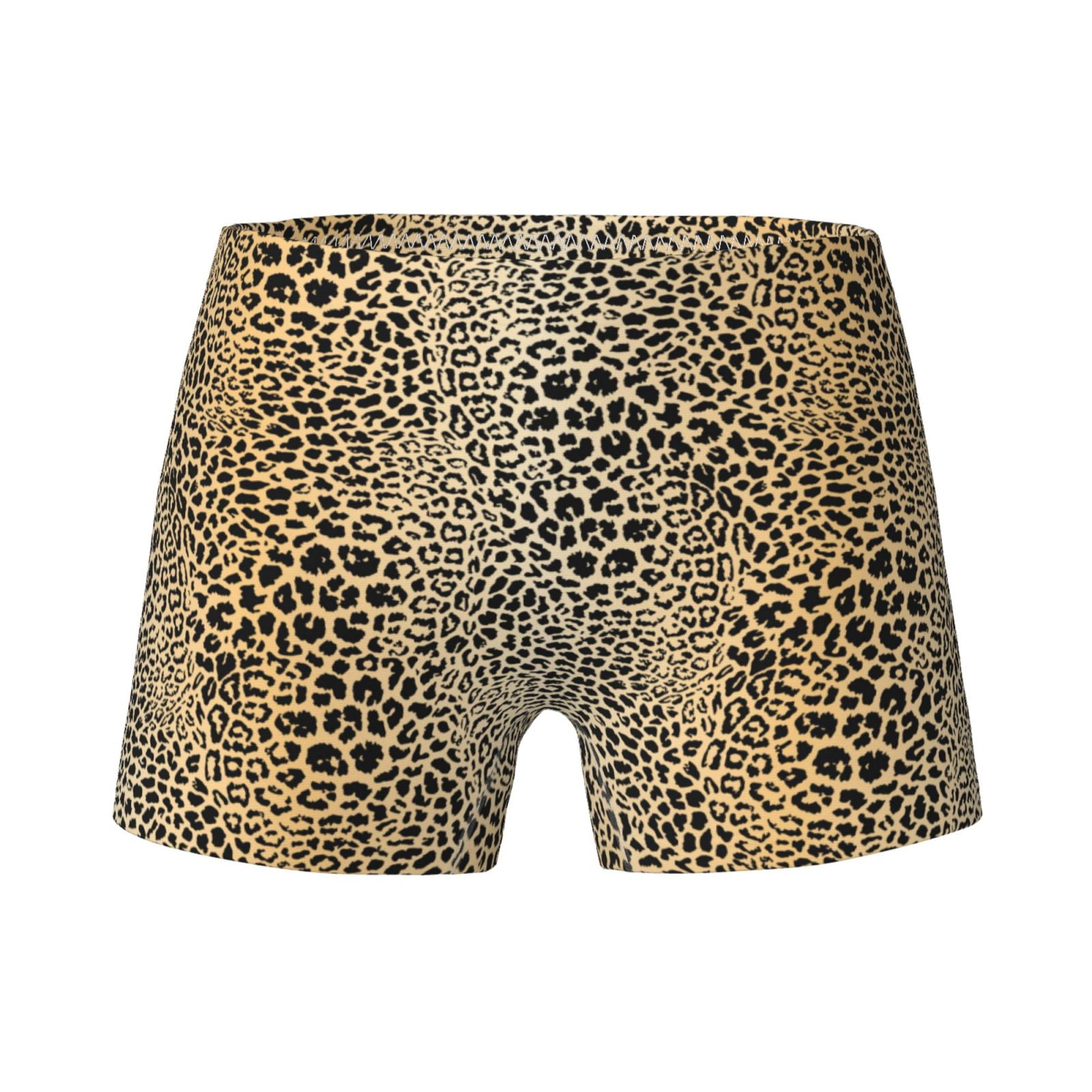 Teen Girls Underwear - Realistic leopard print beige Soft Cotton Boxer ...