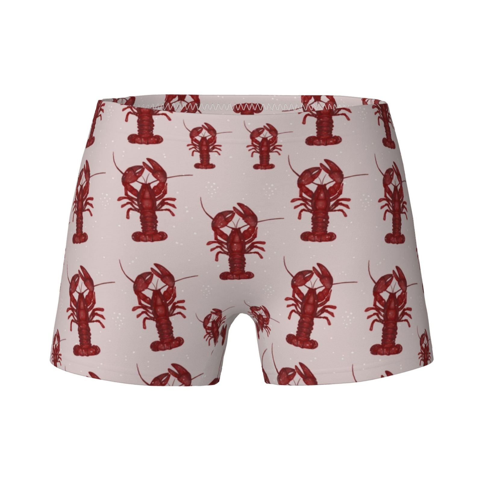 Teen Girls Underwear - Red Lobster With Claws Soft Cotton Boxer Briefs ...