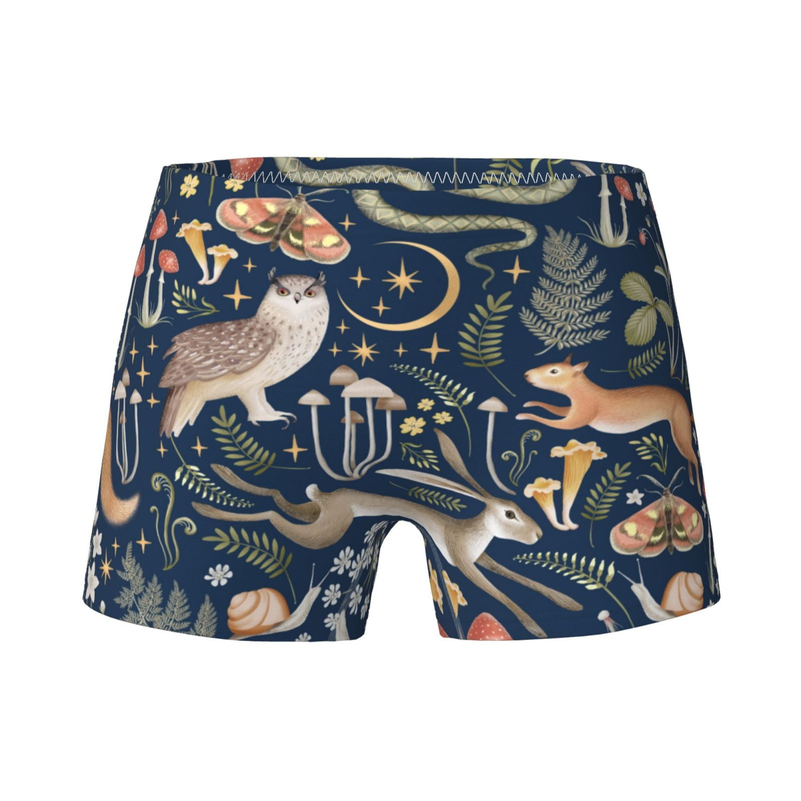 Teen Girls Underwear - Retro Forest Animals Soft Cotton Boxer Briefs ...