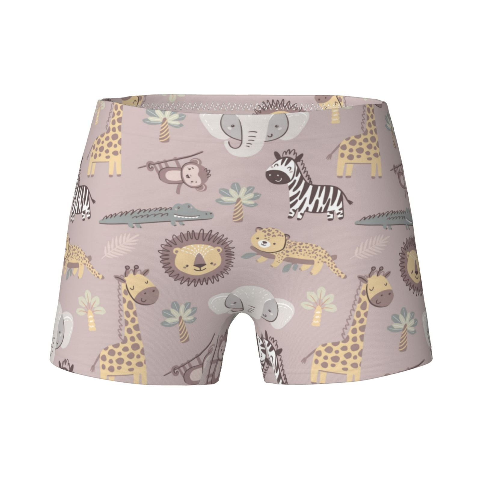 Teen Girls Underwear - Safari Animals Soft Cotton Boxer Briefs Panties ...