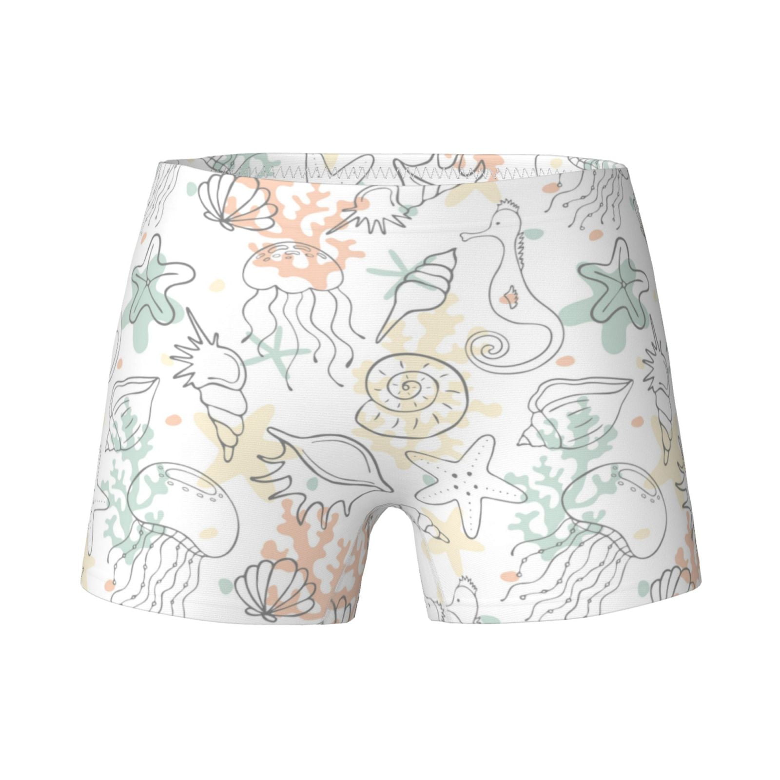 Teen Girls Underwear - Sea animals colorful Soft Cotton Boxer Briefs ...