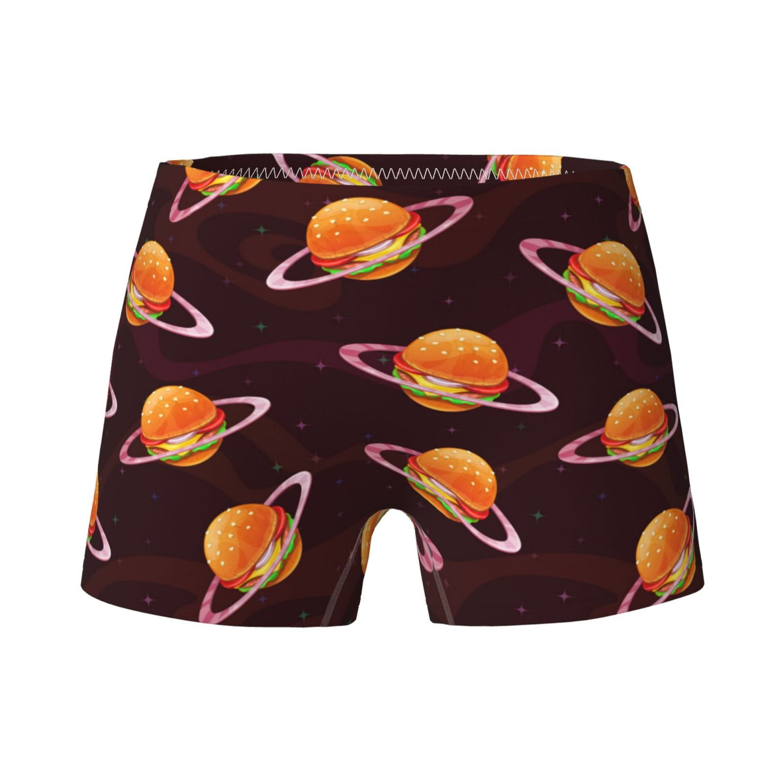 Teen Girls Underwear - Space Hamburger Pattern Soft Cotton Boxer Briefs Panties for Teens Panty ...