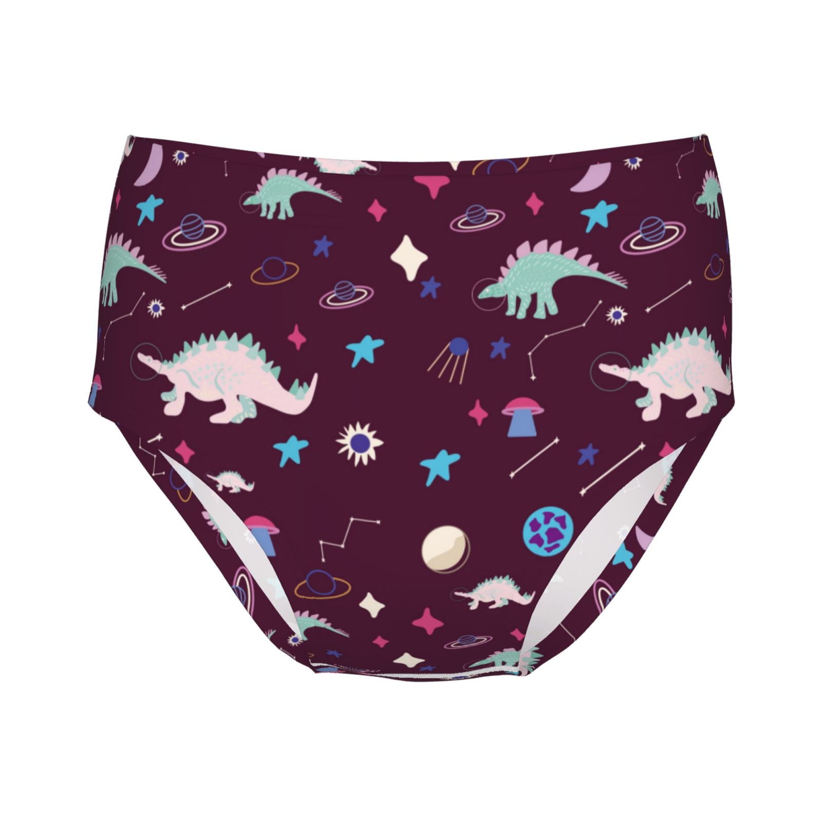 Teen Girls Underwear - Space dinosaur C Soft Cotton Briefs Panties for Teens Breathable Panty ...