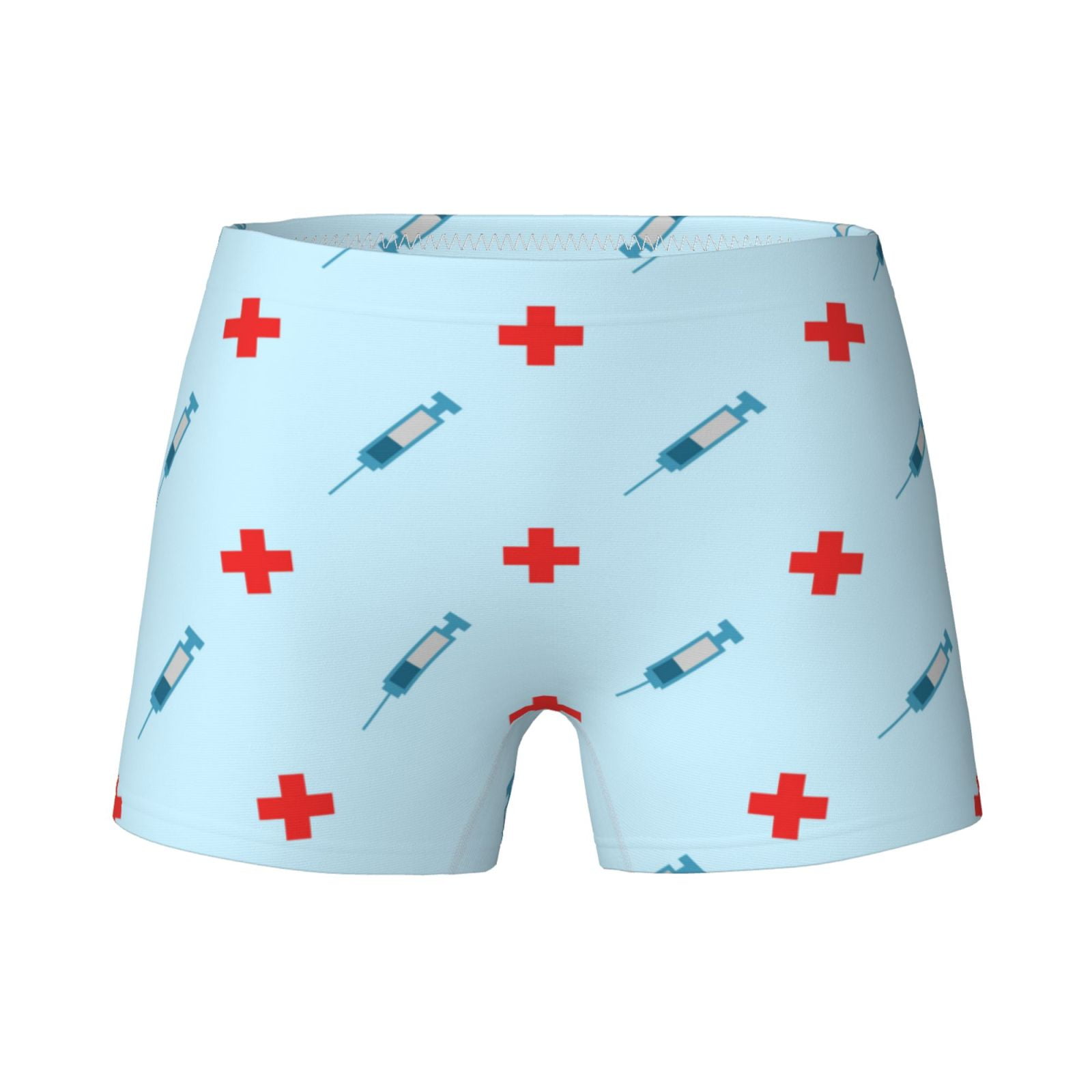 Teen Girls Underwear - Syringe And Red Cross Soft Cotton Boxer Briefs ...