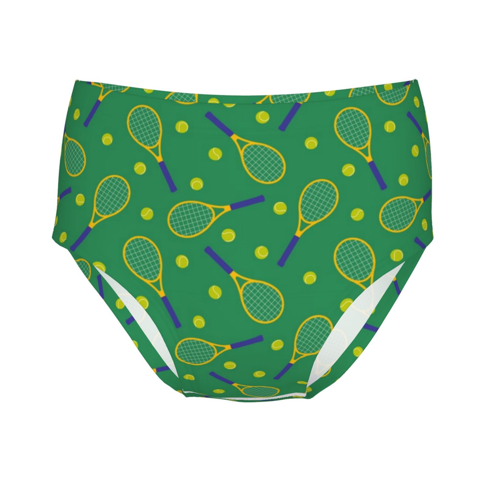 Teen Girls Underwear - Tennis Rockets And Balls Soft Cotton Briefs ...