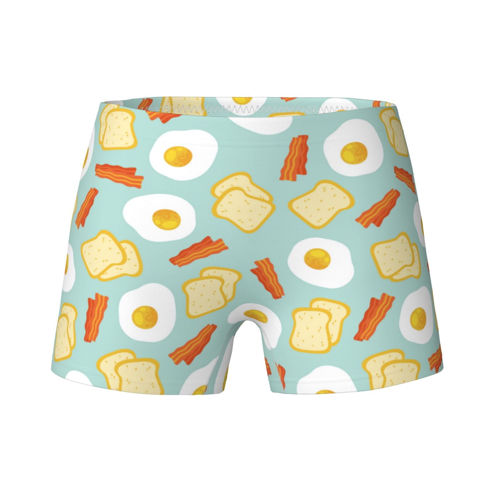Teen Girls Underwear - Toast Poached Eggs Bacon Soft Cotton Boxer ...