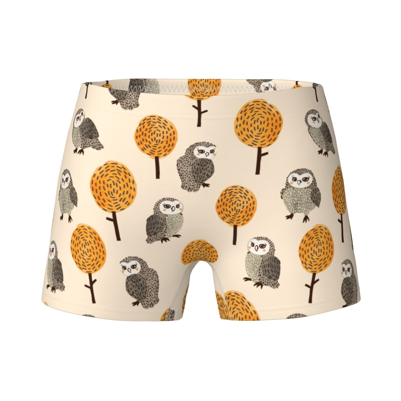 Teen Girls Underwear - Tree Owl Prints Soft Cotton Boxer Briefs Panties ...