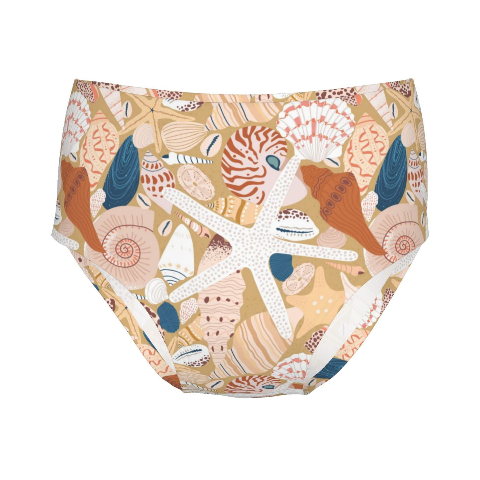 Teen Girls Underwear - Tropical Beach Sea Shell Soft Cotton Briefs ...