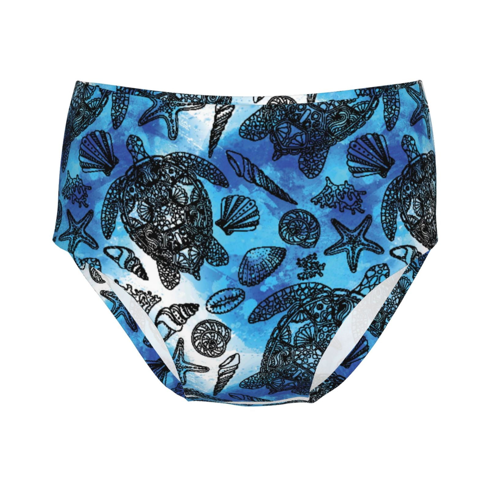 Teen Girls Underwear - Turtle Shell Starfish Coral Soft Cotton Briefs ...