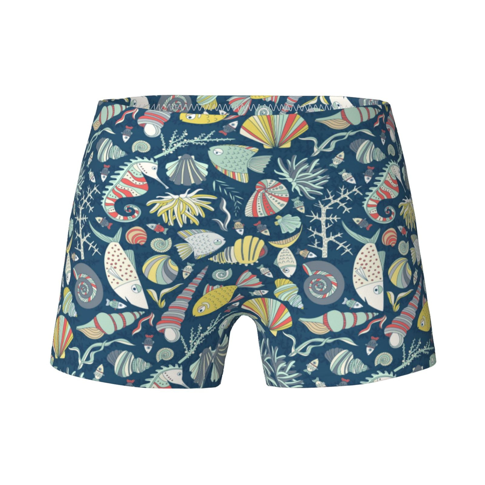 Teen Girls Underwear - Underwater Creature Soft Cotton Boxer Briefs ...
