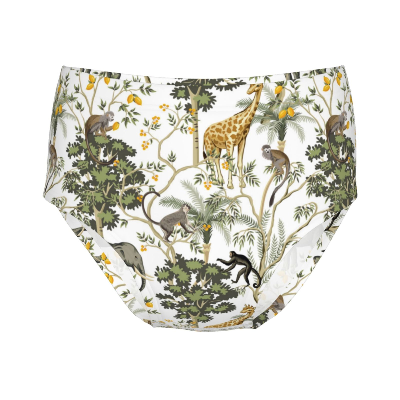 Teen Girls Underwear - Vintage Animals Palm Tree Soft Cotton Briefs ...