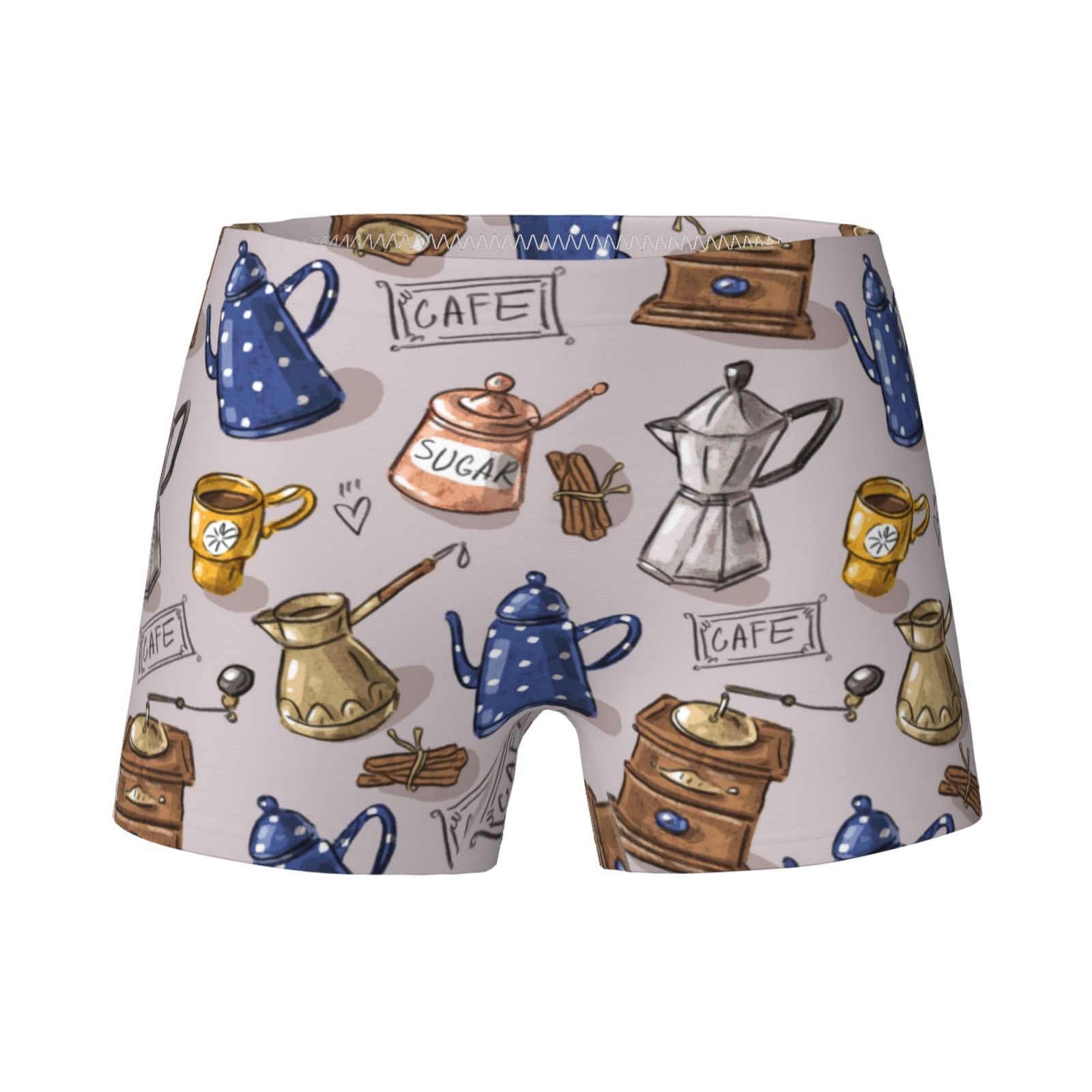 Teen Girls Underwear - Vintage Teapot Coffee Grinder Soft Cotton Boxer ...