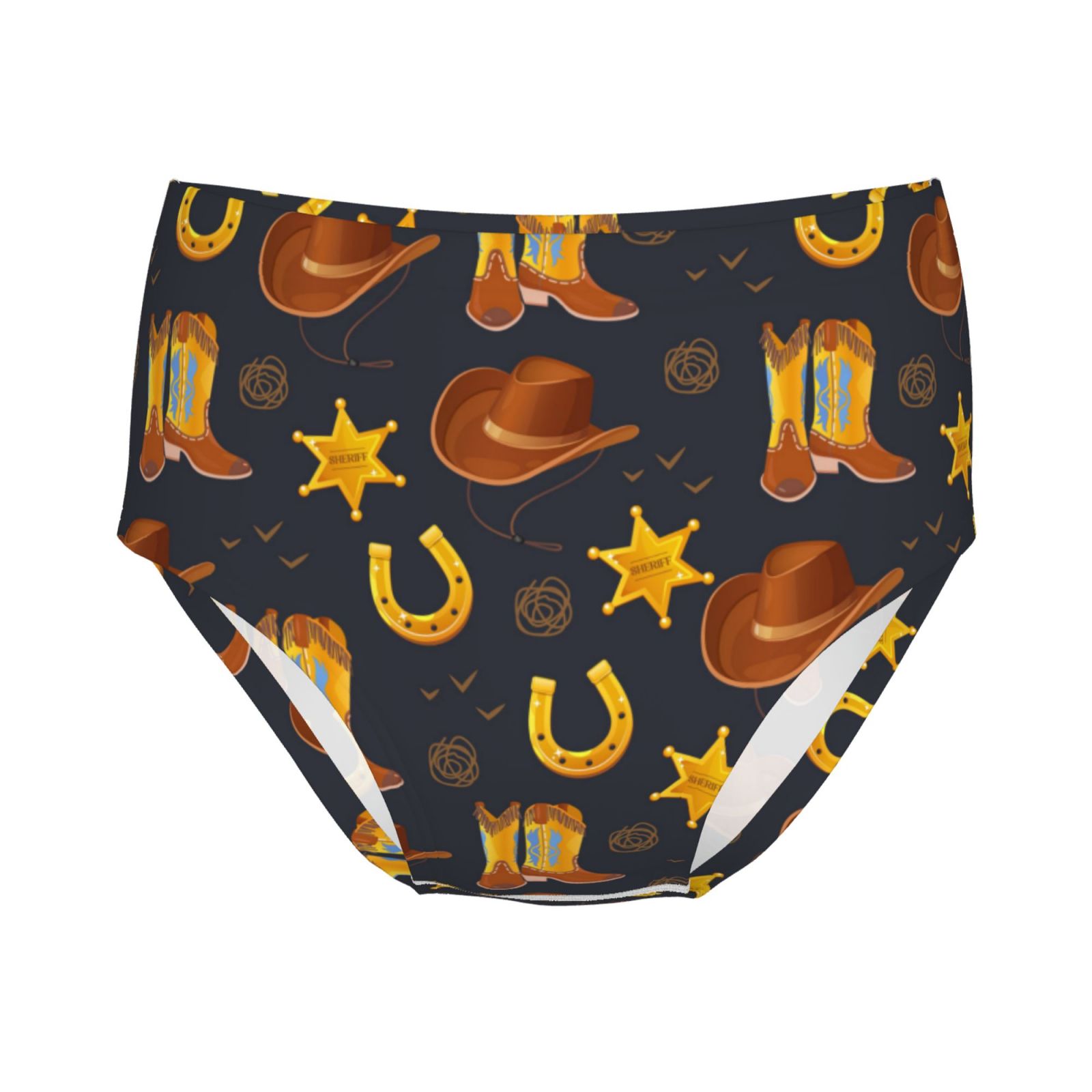 Teen Girls Underwear - Wild West Golden Horseshoe Soft Cotton Briefs ...