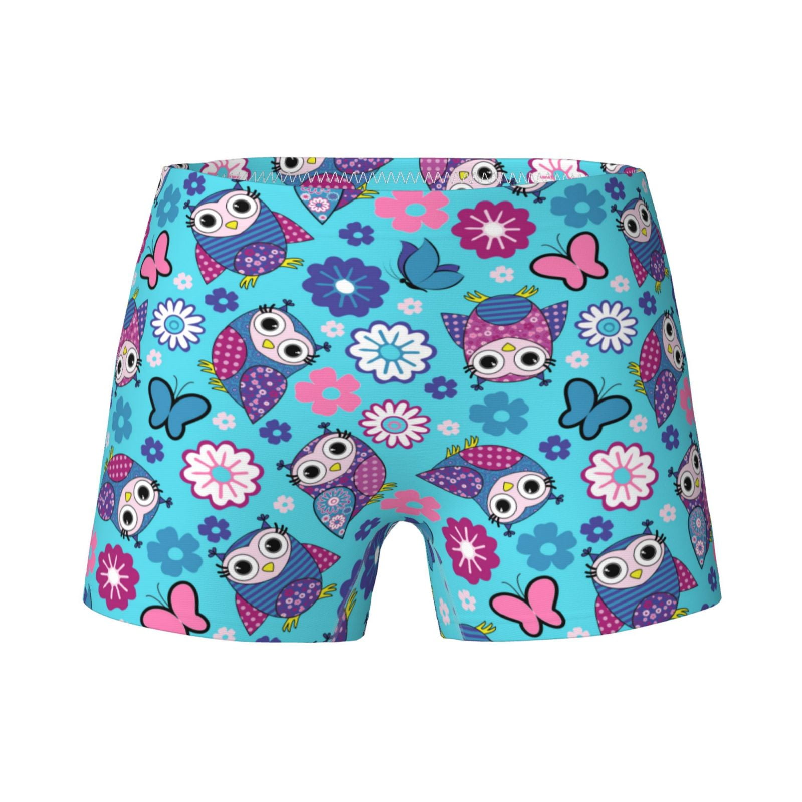 Teen Girls Underwear - Wls And Flowers Soft Cotton Boxer Briefs Panties for Teens Panty Girls ...