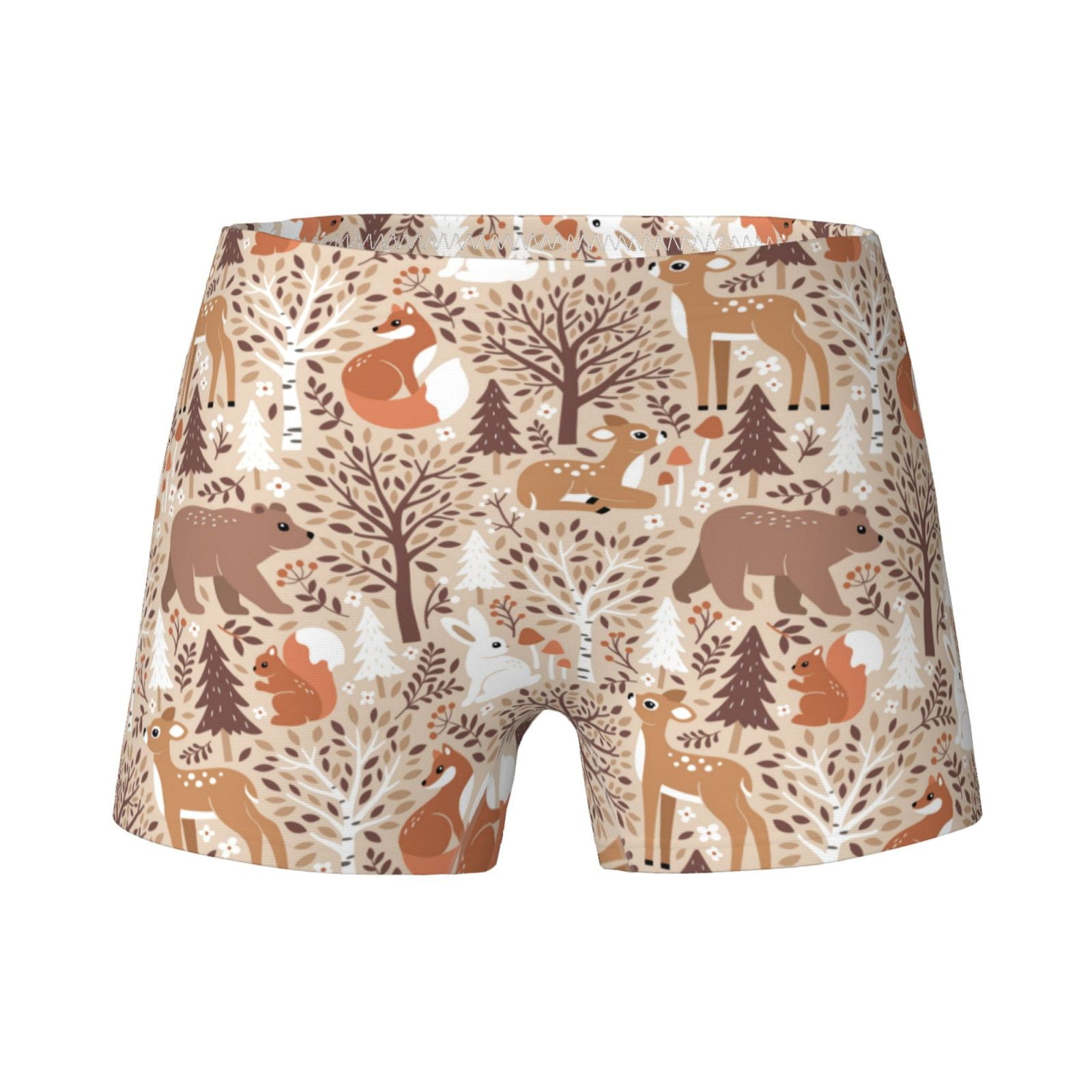 Teen Girls Underwear - Woodland Animals in Neutral Tones Soft Cotton ...