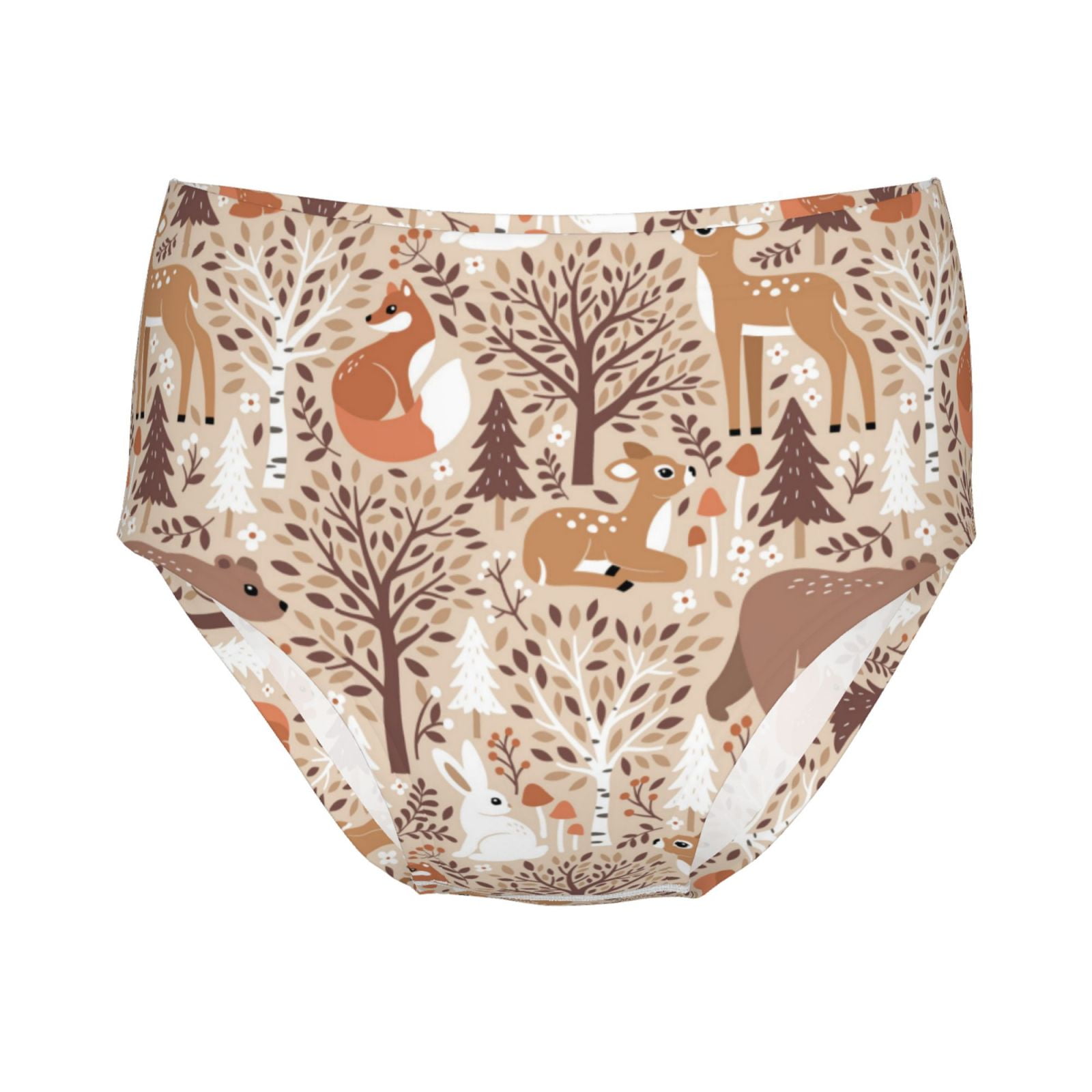 Teen Girls Underwear - Woodland Animals in Neutral Tones Soft Cotton ...
