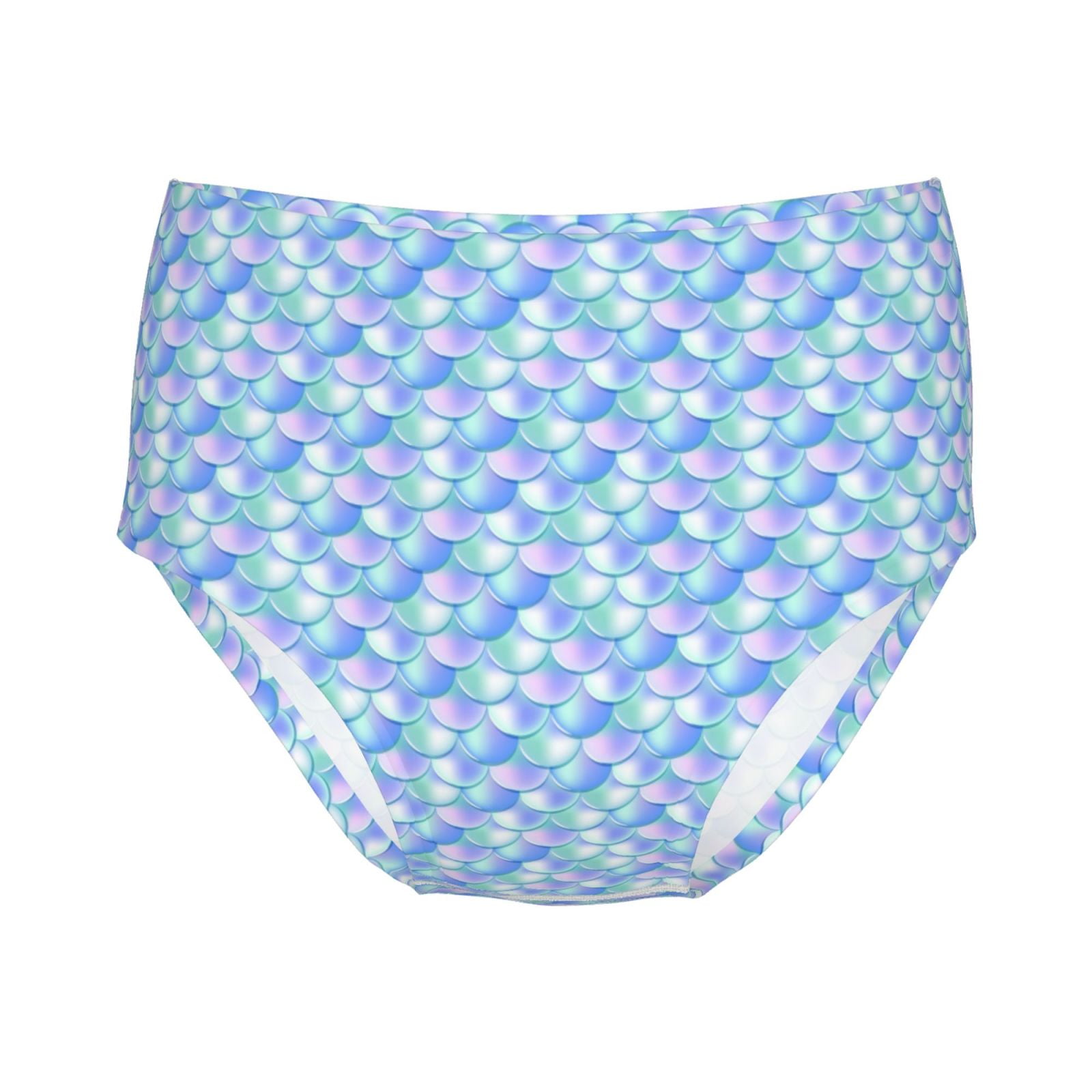 Teen Girls Underwear - blue green pink fish scale Soft Cotton Briefs ...