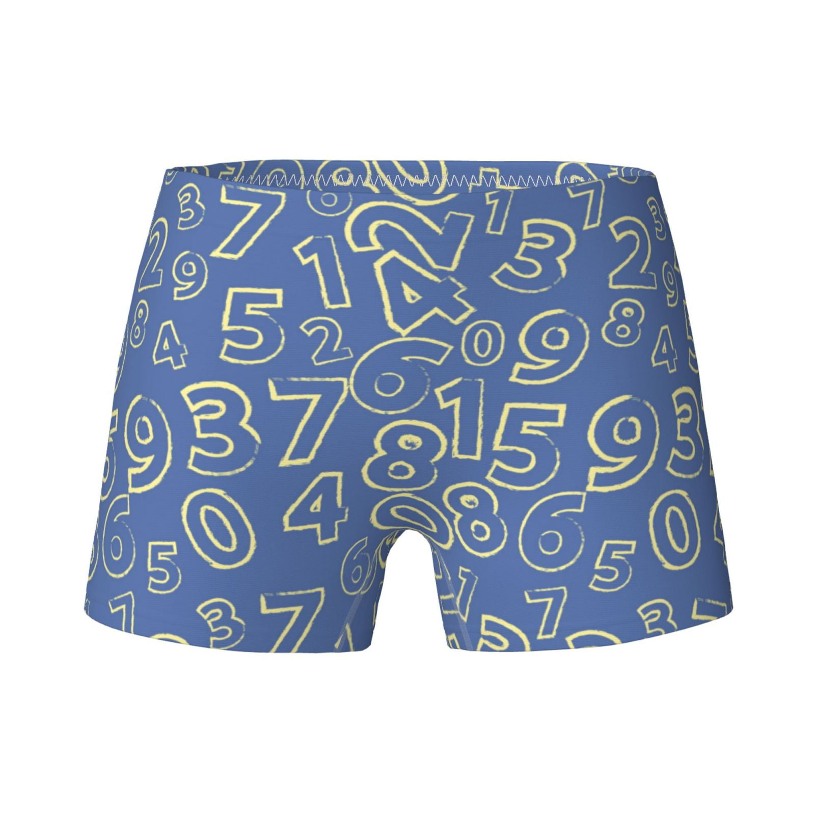 Teen Girls Underwear - blue math number Soft Cotton Boxer Briefs ...