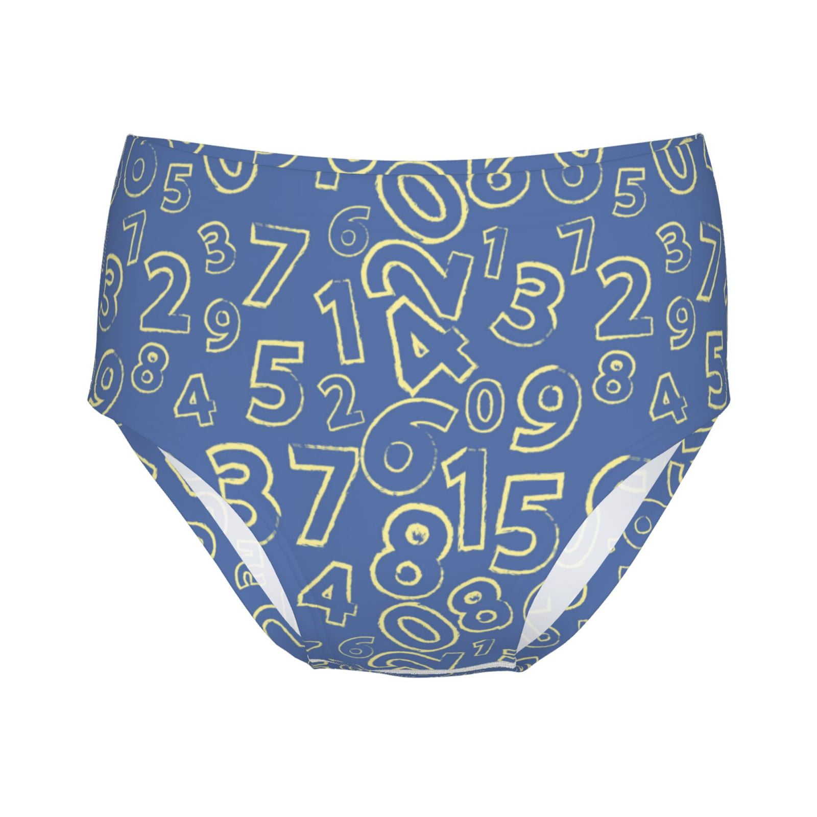 Teen Girls Underwear - blue math number Soft Cotton Briefs Panties for ...